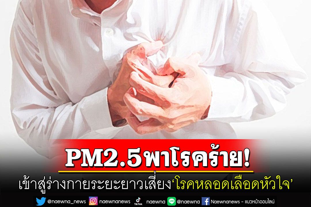 ข่าว Like สาระ - มลพิษร้าย! PM2.5 ฝุ่นละอองเล็กจิ๋ว เข้าสู่ร่างกายเสี่ยงเป็น'โรคหลอดเลือดหัวใจ'