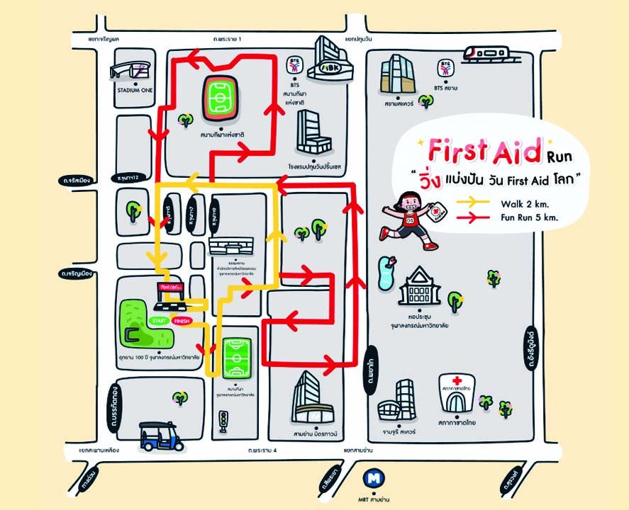 ผู้หญิง - เดิน-วิ่ง การกุศล First Aid Run วิ่งแบ่งปัน วัน First Aid โลก
