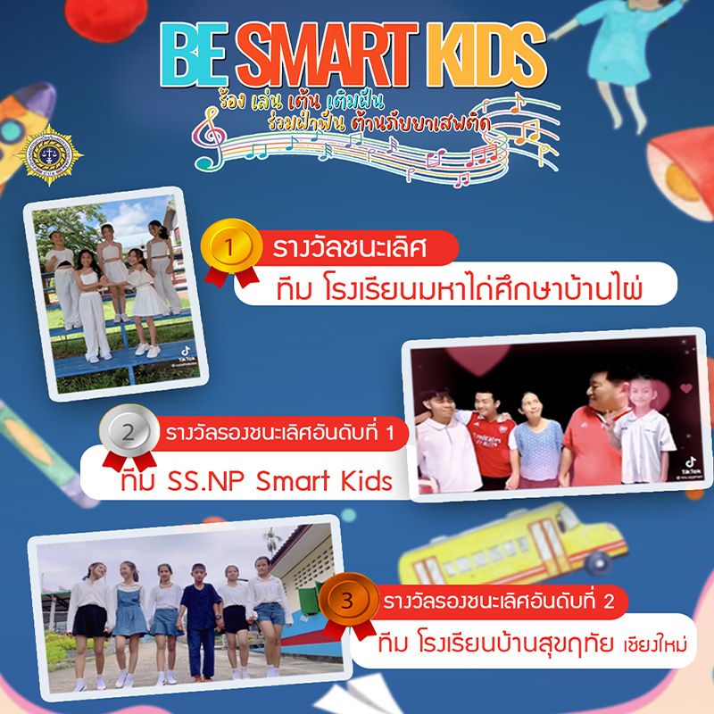 ประชาสัมพันธ์ - สำนักงาน ป.ป.ส. ประกาศรางวัล ‘BE SMART KIDS’ ร้อง เล่น ...