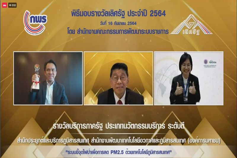 ผู้หญิง - GISTDA สุดปลื้มคว้า ‘เลิศรัฐ’ 2 รางวัล