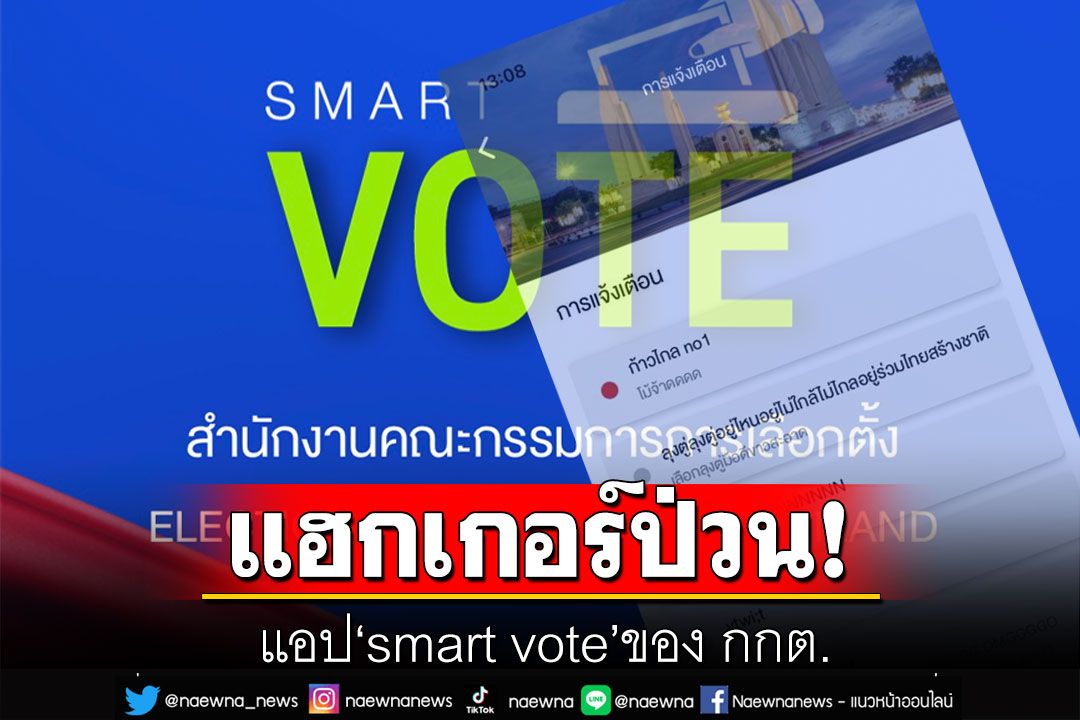 โลกธุรกิจ - ด่วน! แอป'smart vote'ของ กกต.โดนแฮก ส่งข้อความ ‘ลุงตู่อยู่ ...